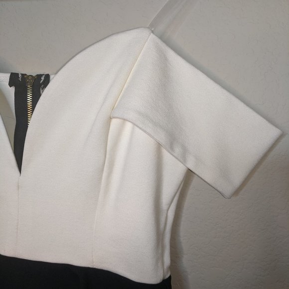 Windsor | Dresses | Windsor Black And White Mini Dress Side Sleeves S ...